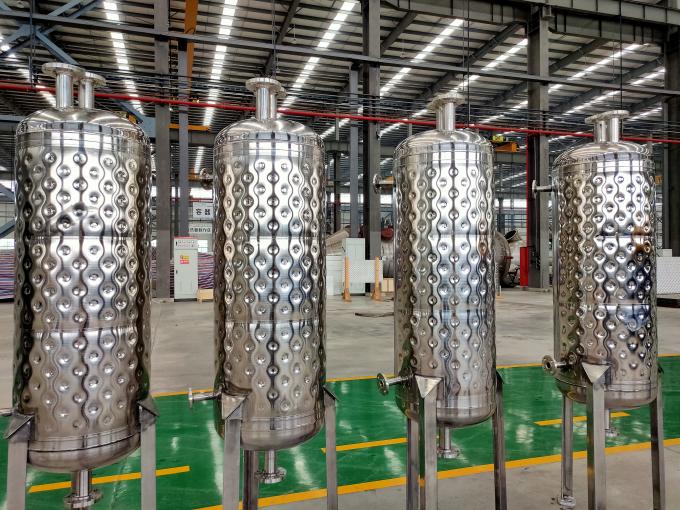 Stainless Steel 250L Dimple Jacket Tank For Cooling