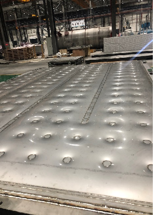 Nickel White Stainless Steel Dimple Plate For Storage Tank