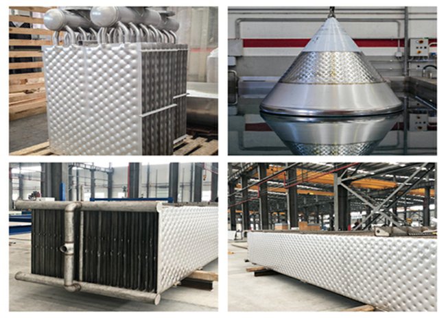 Titanium Steam Dimple Jacket Heat Exchanger High Heat Transfer Coefficient